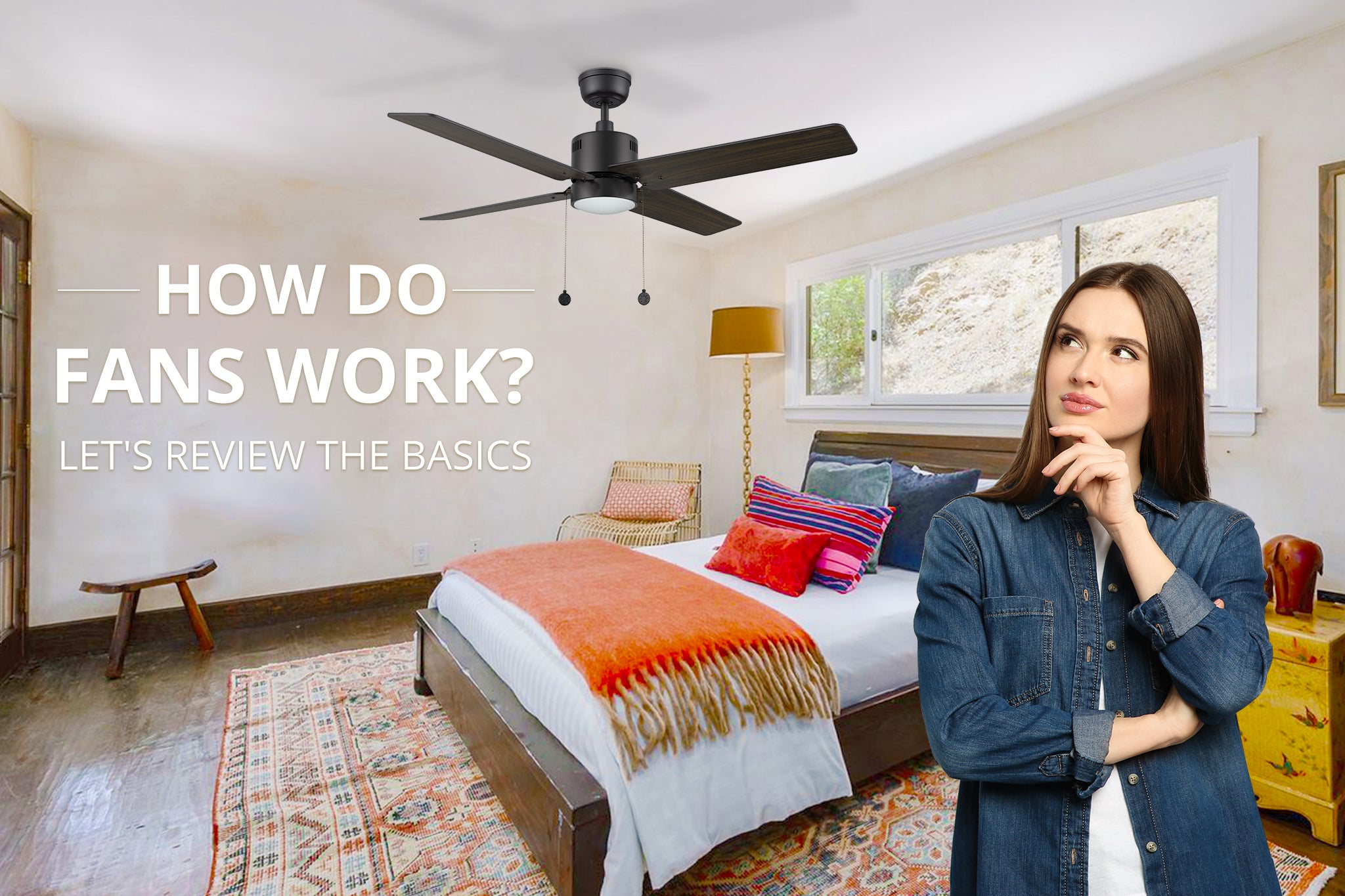 how does a hand fan work