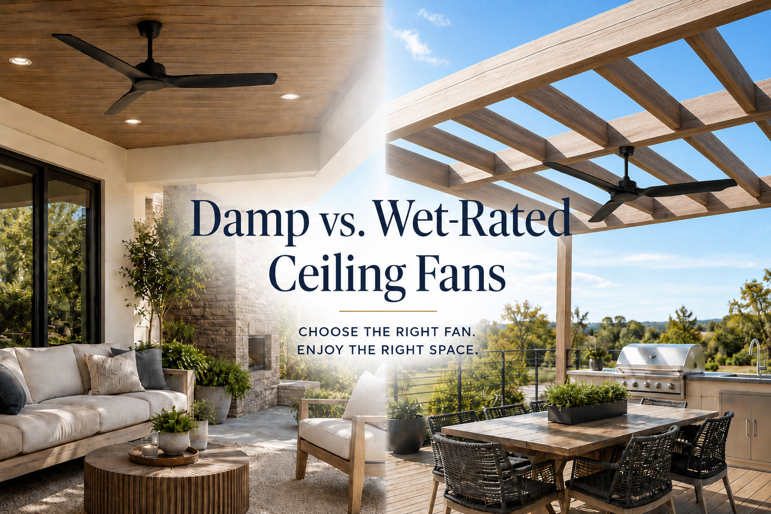 Damp-Rated vs Wet-Rated Outdoor Ceiling Fans: Which Do You Need?