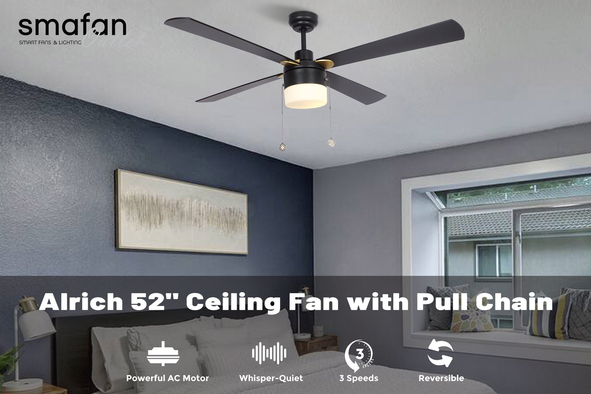 Smafan Pull Chain Ceiling Fan Collection