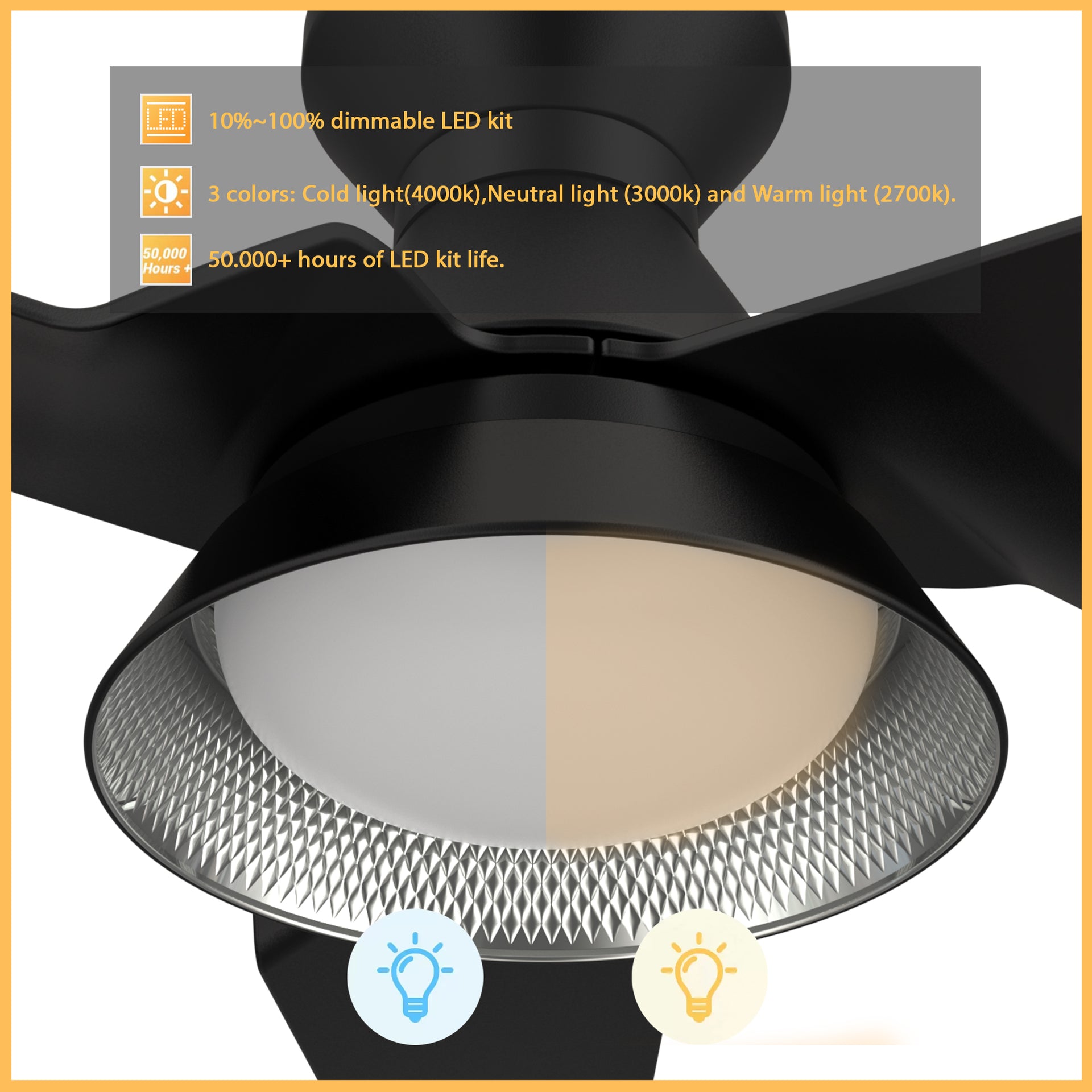 Jett 52 inch Flush Mount Alexa Smart Fan with LED Light – SmaFan.com